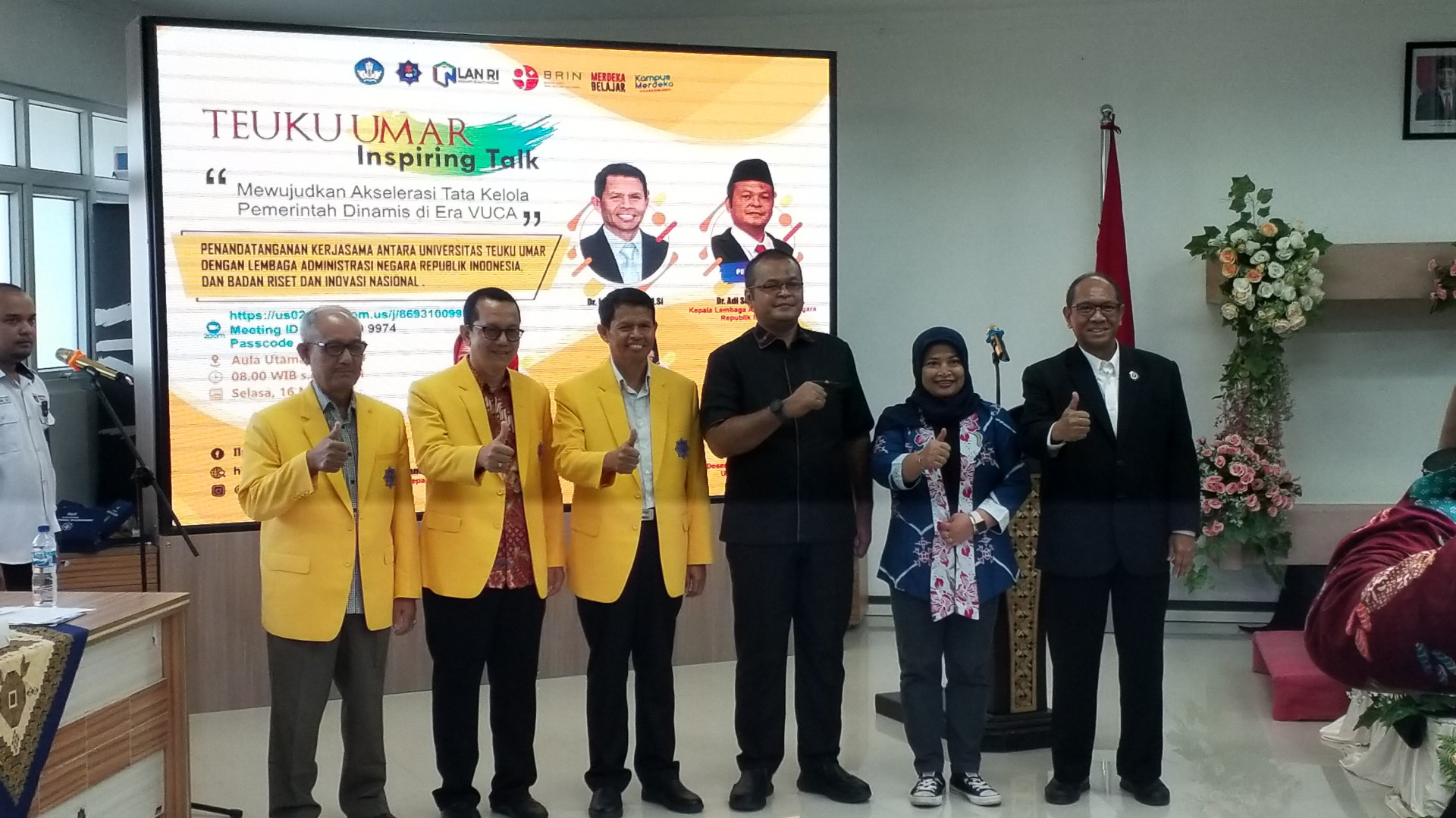 Universitas Teuku Umar Teken MoU Dengan Lembaga Administrasi Negara RI ...